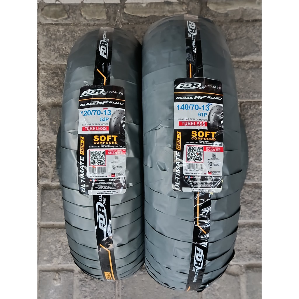 Jual ( PAKET 2 BAN ) FDR BLAZE MP ROAD 120 70 13 dan 140 70 13 SOFT ...