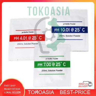 Jual PH Buffer Powder calibration solution fpr PH meter 4.01 7.00 10.01 (1 set) | Shopee Indonesia