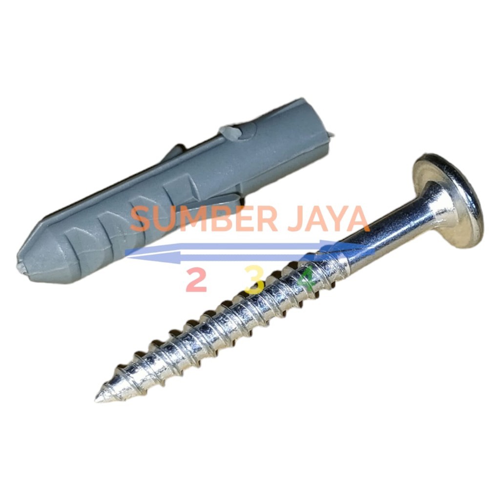 Jual Spisher S8 + Skrup 100PCS / Set Screw Spisher Tapping S8 Baut ...