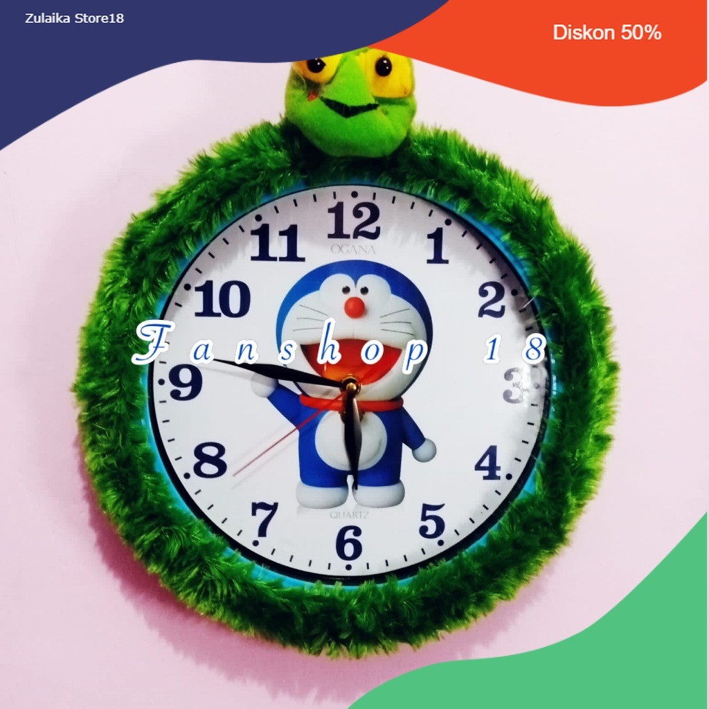 Jual Cover bando jam dinding karakter doraemon bulu rasfur | Shopee Indonesia
