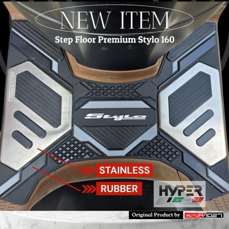 Jual Karpet Motor Stylo 160 Pijakan Kaki Honda Stylo 160 Premium Stainles Motopad27 | Shopee ...