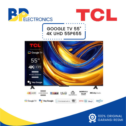 Jual TCL 55P655 55" GOOGLE TV 4K UHD DOLBY SMART TV 55 INCH | tcl ...