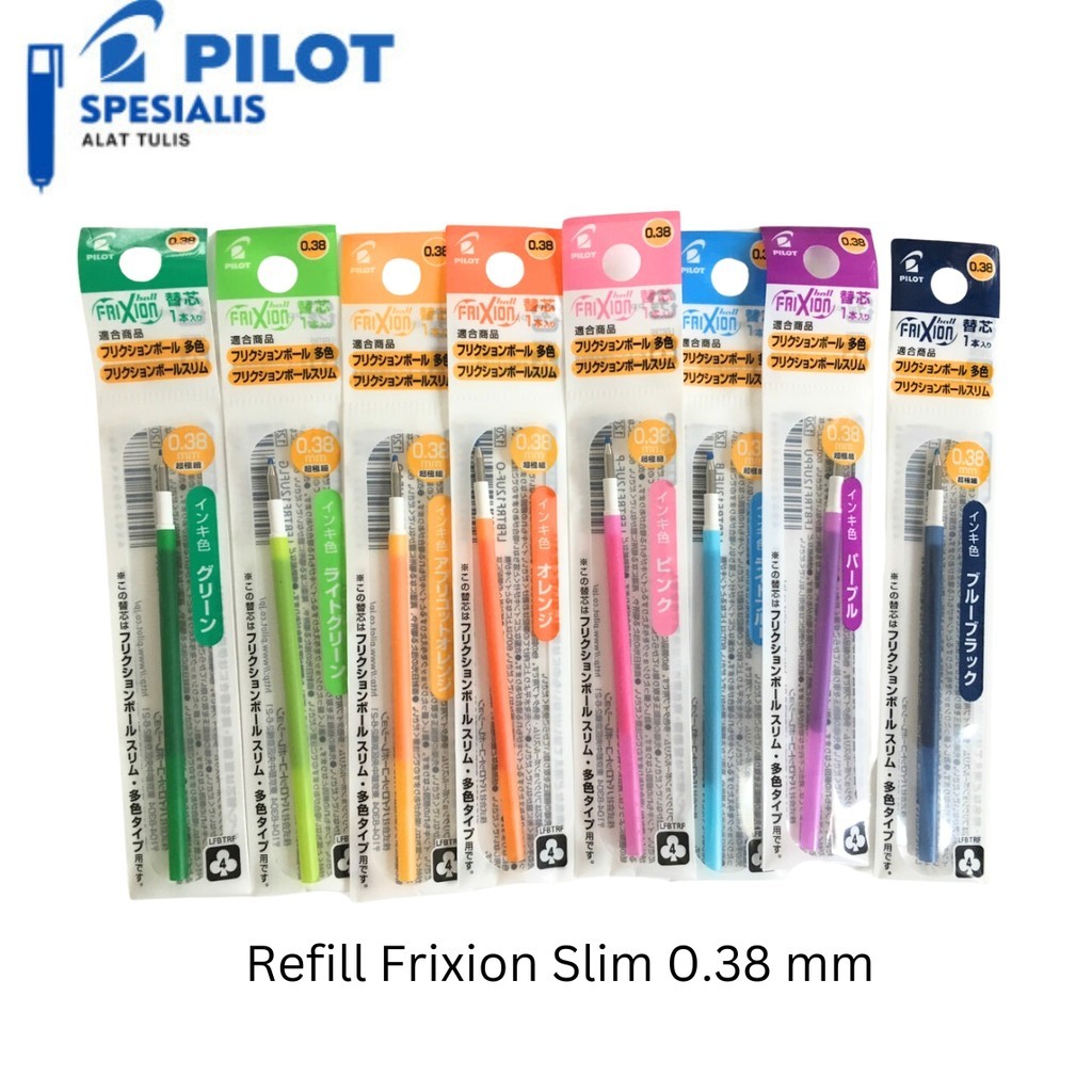 Jual Refill Pilot Frixion Slim 0.38 mm Colors Isi Pulpen Pilot Frixion ...