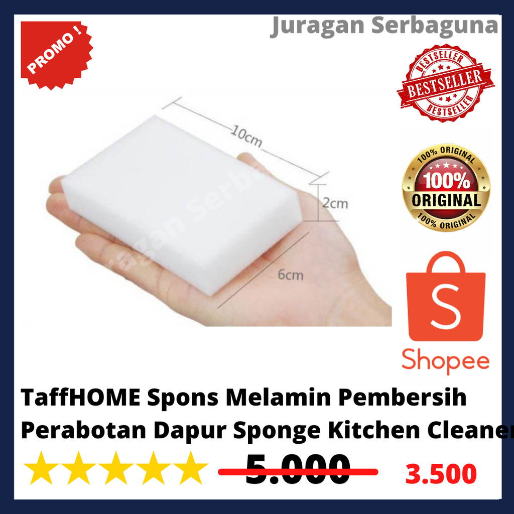 Jual TaffHOME Spons Melamin Pembersih Perabotan Dapur Sponge Kitchen ...