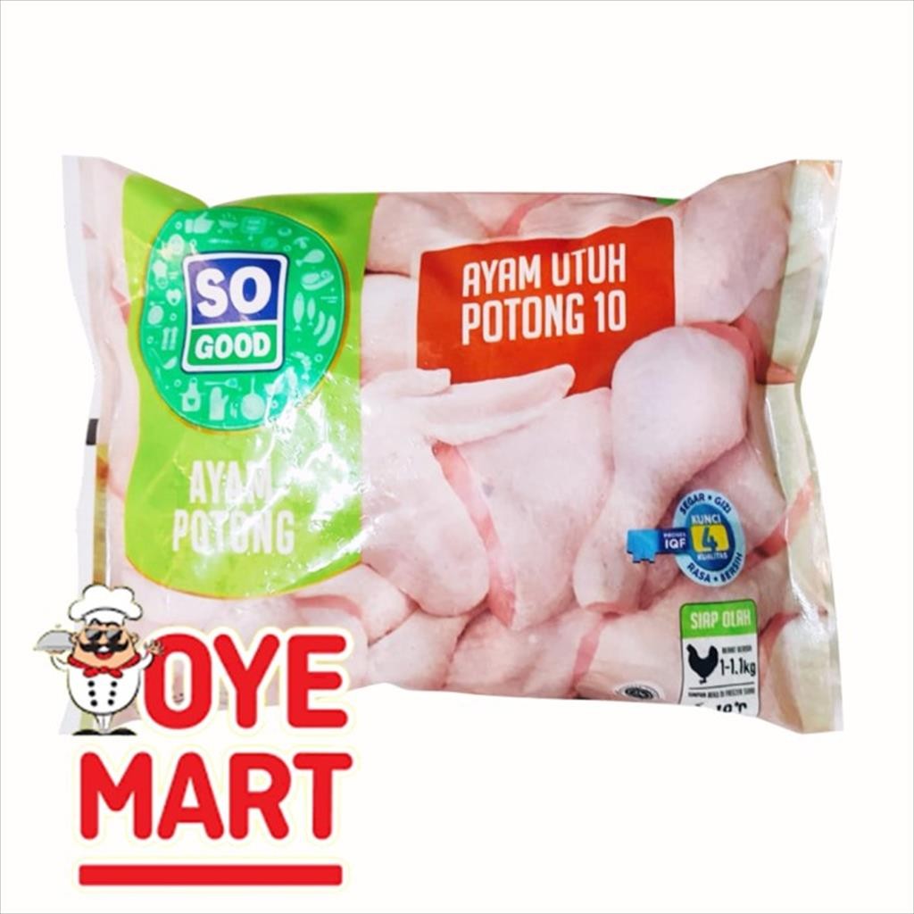 Jual SO GOOD AYAM UTUH 1KG POTONG 10/DAGING AYAM POTONG BEKU | Shopee ...