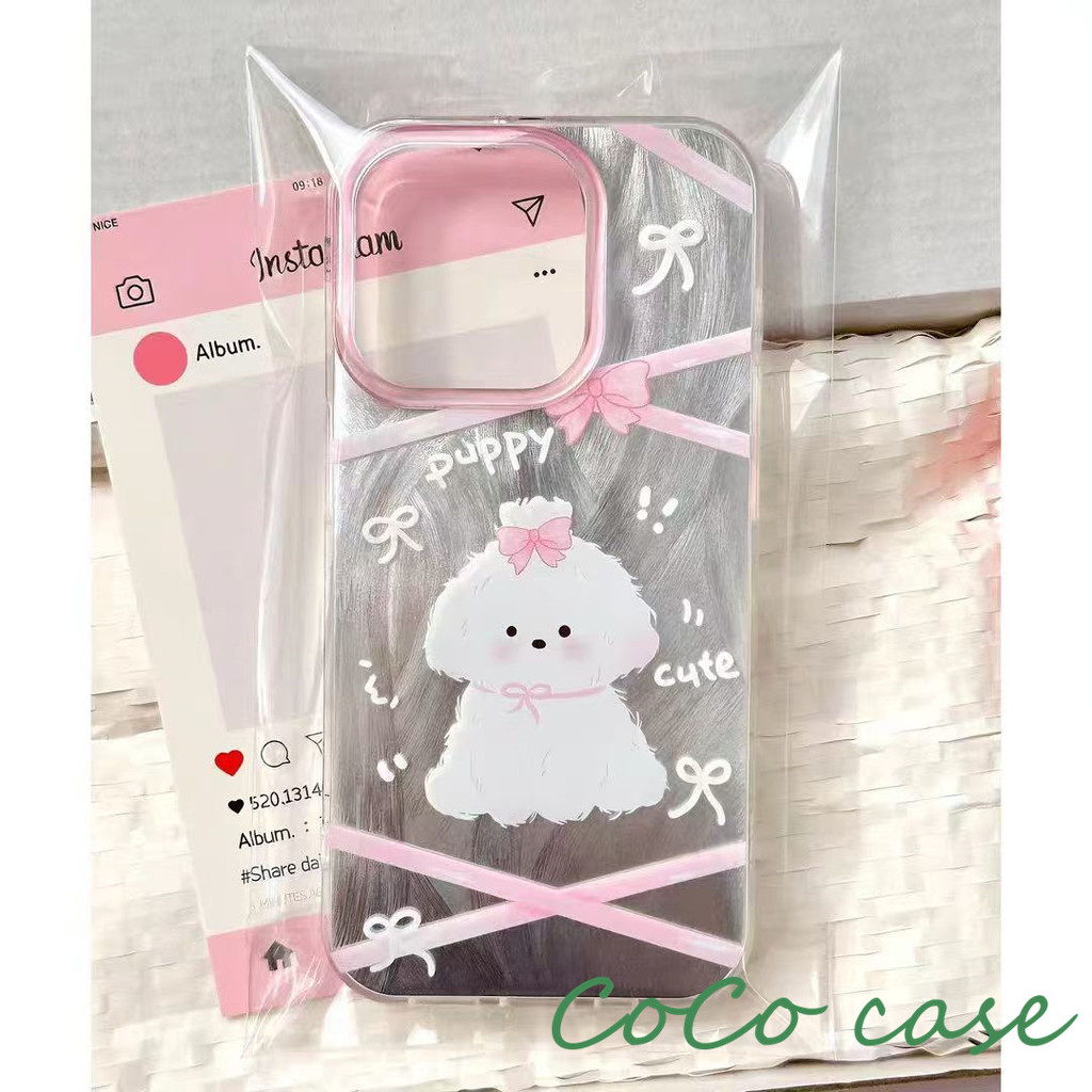Jual case iPhone 11 anak anjing putih merah muda Casing ponsel cocok ...