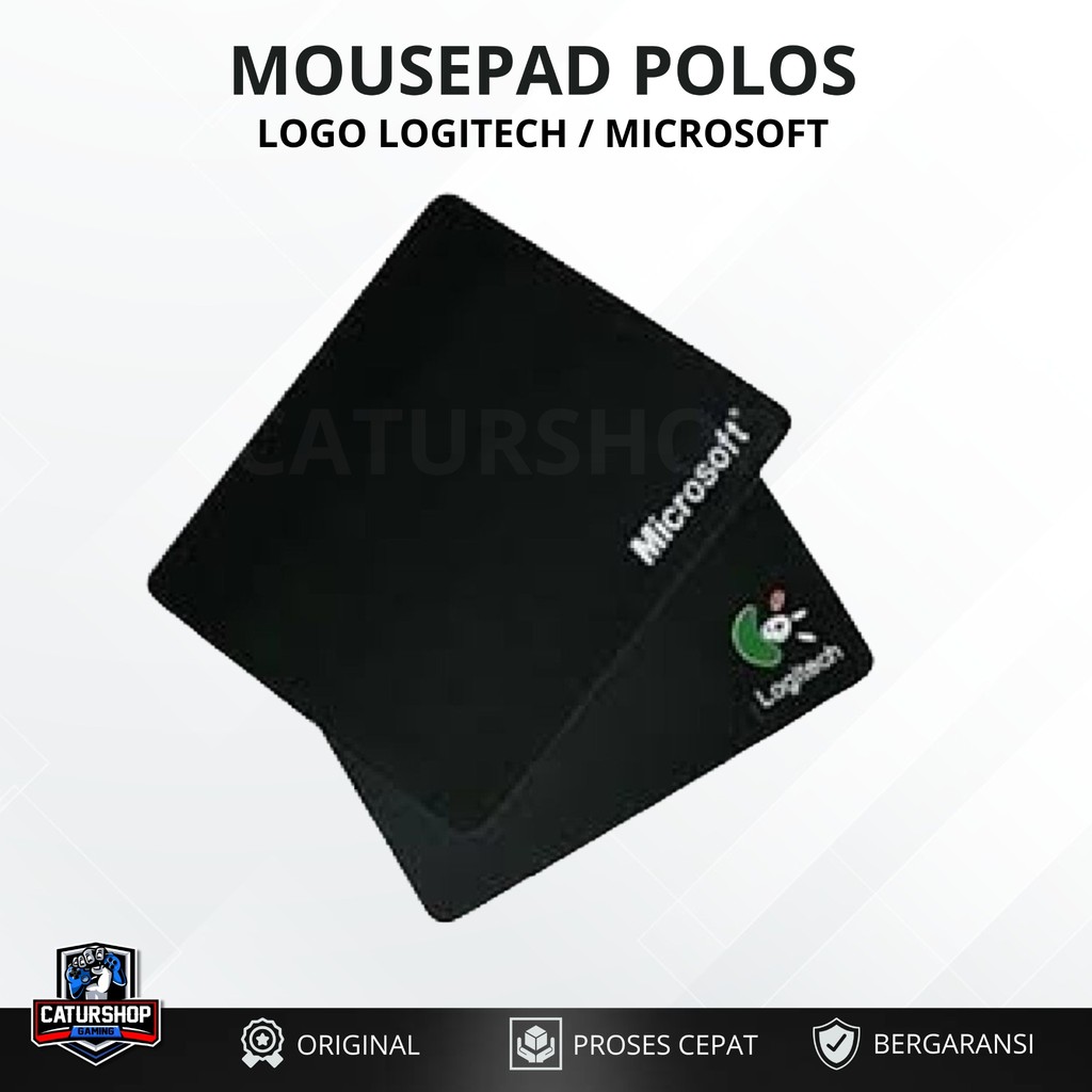 Jual Mousepad Polos Logitech / Microsoft - Mouse Pad Standar Hitam | Shopee Indonesia