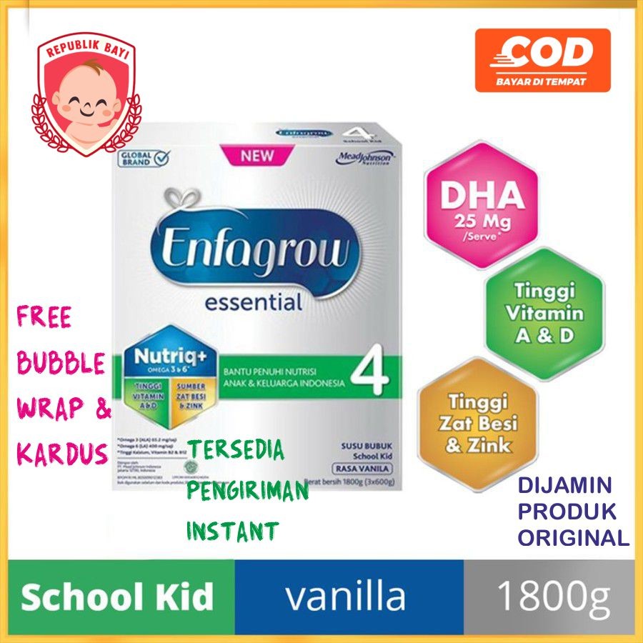 Jual Expired 2026 Enfagrow ESSENTIAL 4 Susu Formula Vanila 1800 gram 1800gr Murah Free Bubble ...