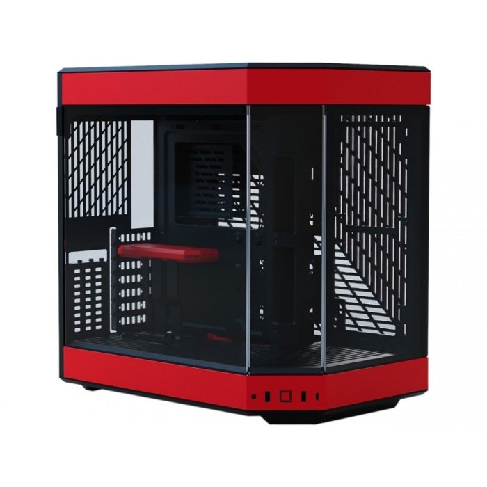 Jual Casing HYTE Y60 + 3 FAN - ATX, mATX - BLACK RED | Shopee Indonesia