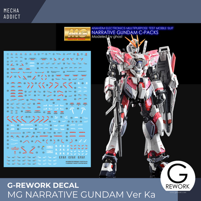 Jual Water Slide Decal MG NARRATIVE GUNDAM Ver Ka by G-rework | Shopee ...