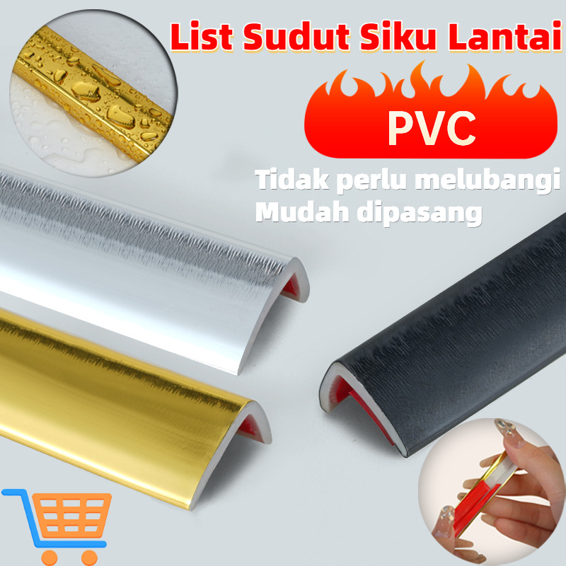Jual List Sudut Siku Lantai Parkit/List Siku Tangga Bahan Pvc/List ...