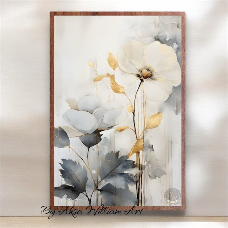Jual lukisan dinding realis bunga aesthetic | Shopee Indonesia