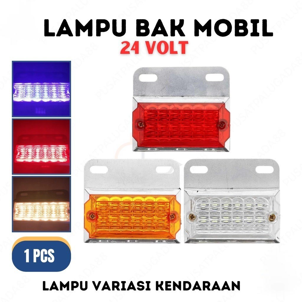 Jual Lampu Bak Truk Kotak 24V Volt Lampu Bak Samping Truck Fuso Kontener Lampu LED Sein Sign ...