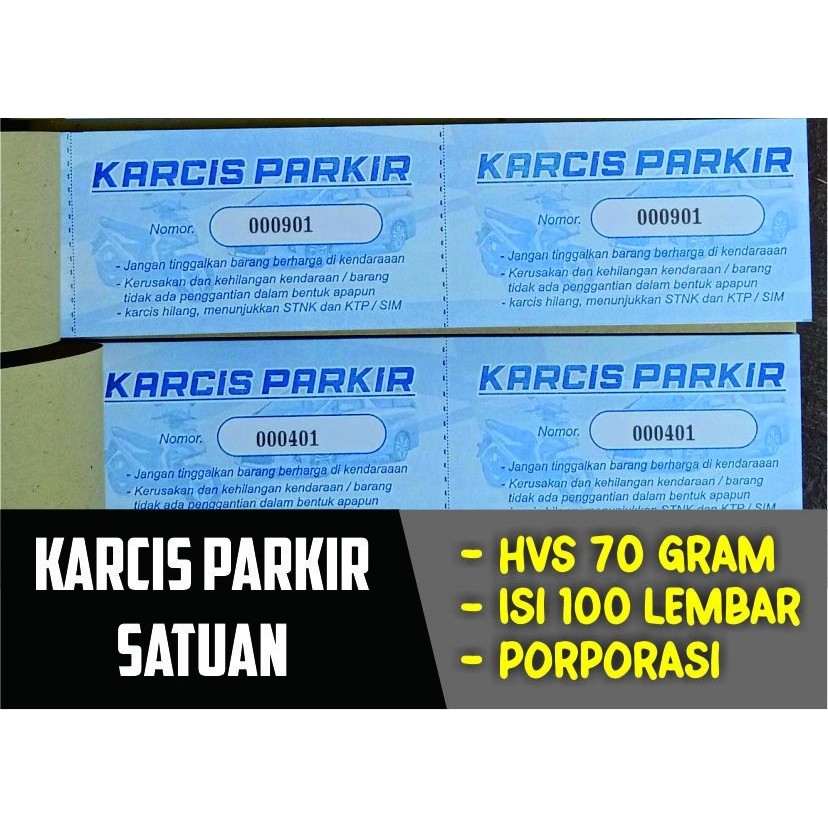 Jual KARCIS PARKIR SATUAN | Shopee Indonesia