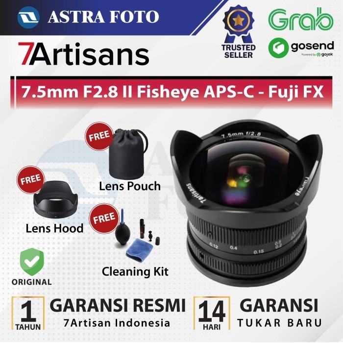 Jual 7artisans 7.5mm F2.8 Mark II Fish eye Lens - for Sony E mount Fuji ...
