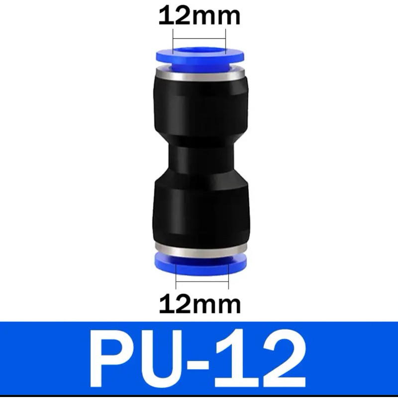 Jual PU 12 Pneumatic Fitting Joiner Ukuran 12mm x 12mm | Shopee Indonesia