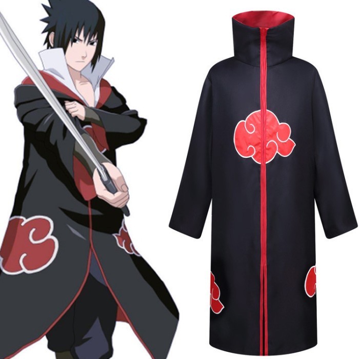 Jual Kostum Jubah Akatsuki Naruto Itachi Uchiha Kostum Anime Kartun ...