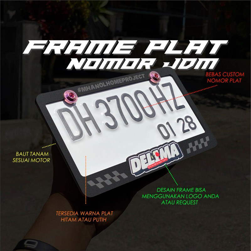 Jual AG15T Frame plat nomor JDM motor akrilik custom Mooneyes dll ...