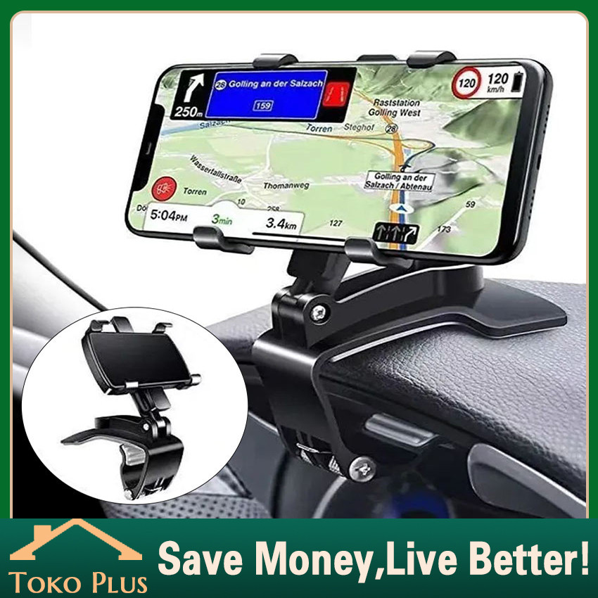 Jual holder mobil jepit 3in1 spion dashboard 360 derajat car Phone ...