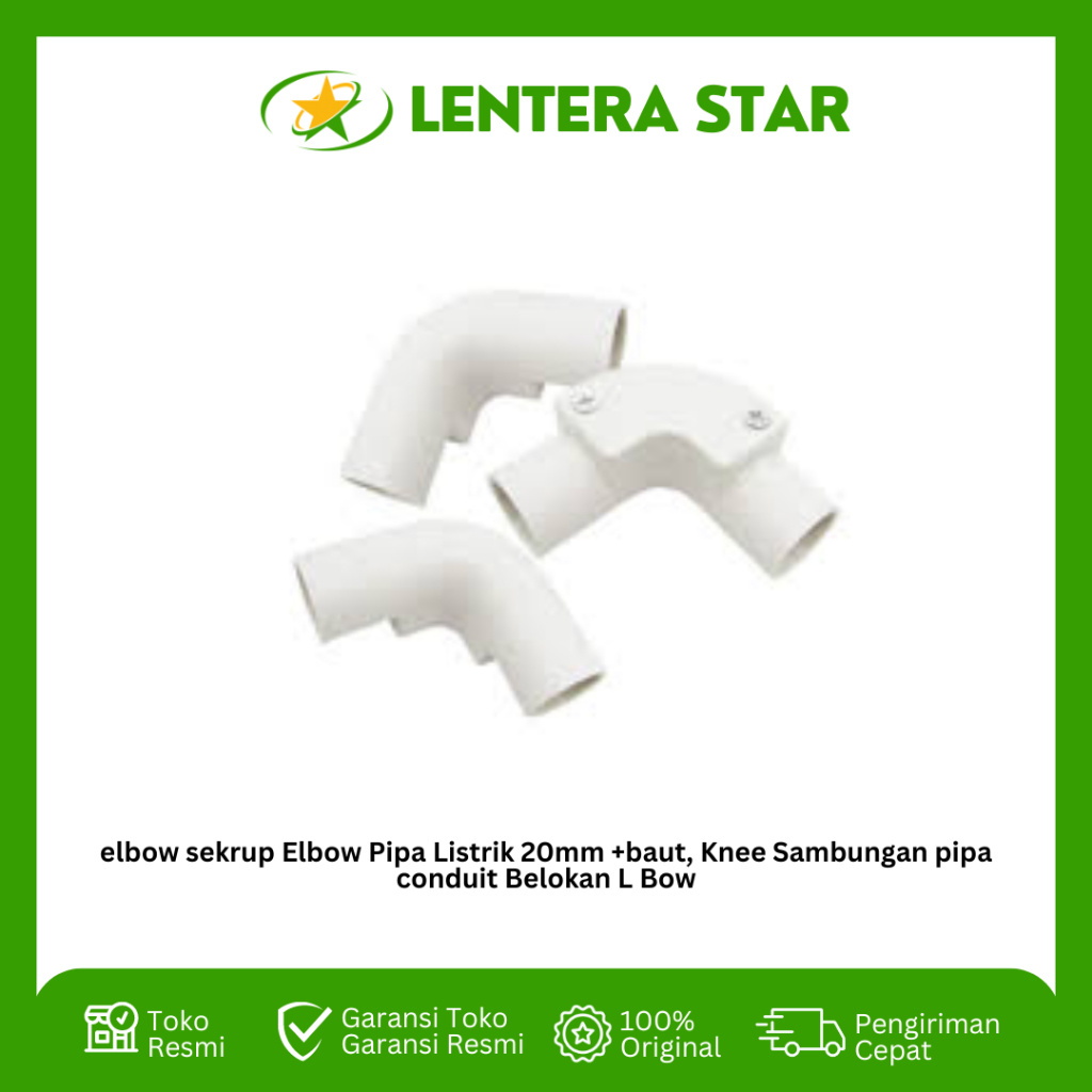 Jual Elbow Sekrup Elbow Pipa Listrik 20mm +baut, Knee Sambungan pipa ...