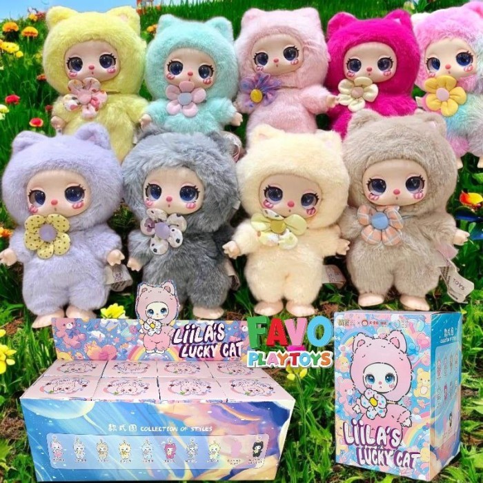 Jual LIILA TOYS Liila's Lucky Cat Plush Doll Pendant Blind Box | Shopee ...