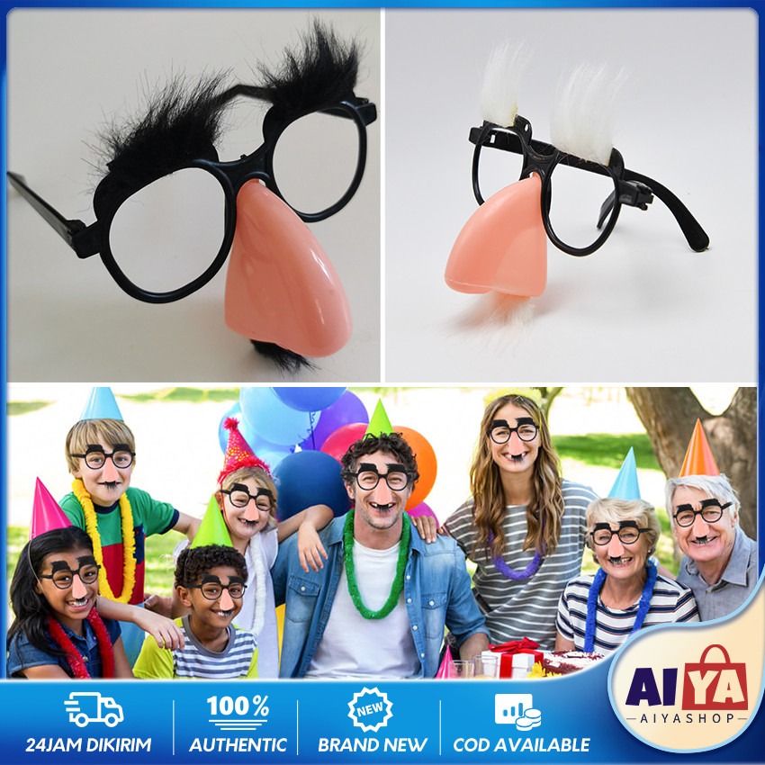 Jual Topeng Hidung Kumis Kacamata Funny Glasses Big Nose Instant ...