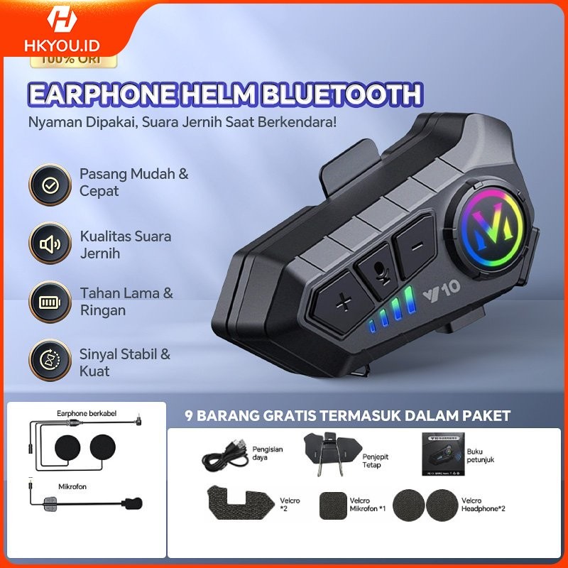 Jual 【COD】Helm interkom headset bluetooth headset sepeda motor headset ...