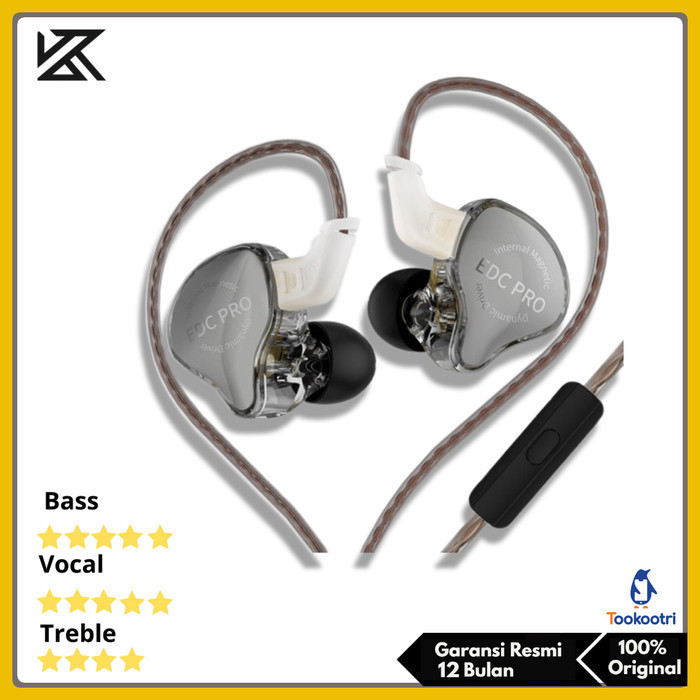 Jual KZ EDC Pro Single DD In Ear Earphone with MIC | Shopee Indonesia