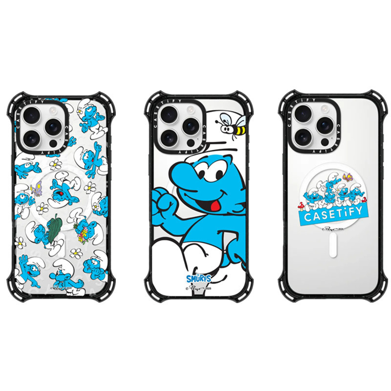 Jual CasCAS Smurfs 1 Magnetic Bounce Case Untuk iPhone 16 15 14 Pro Max ...