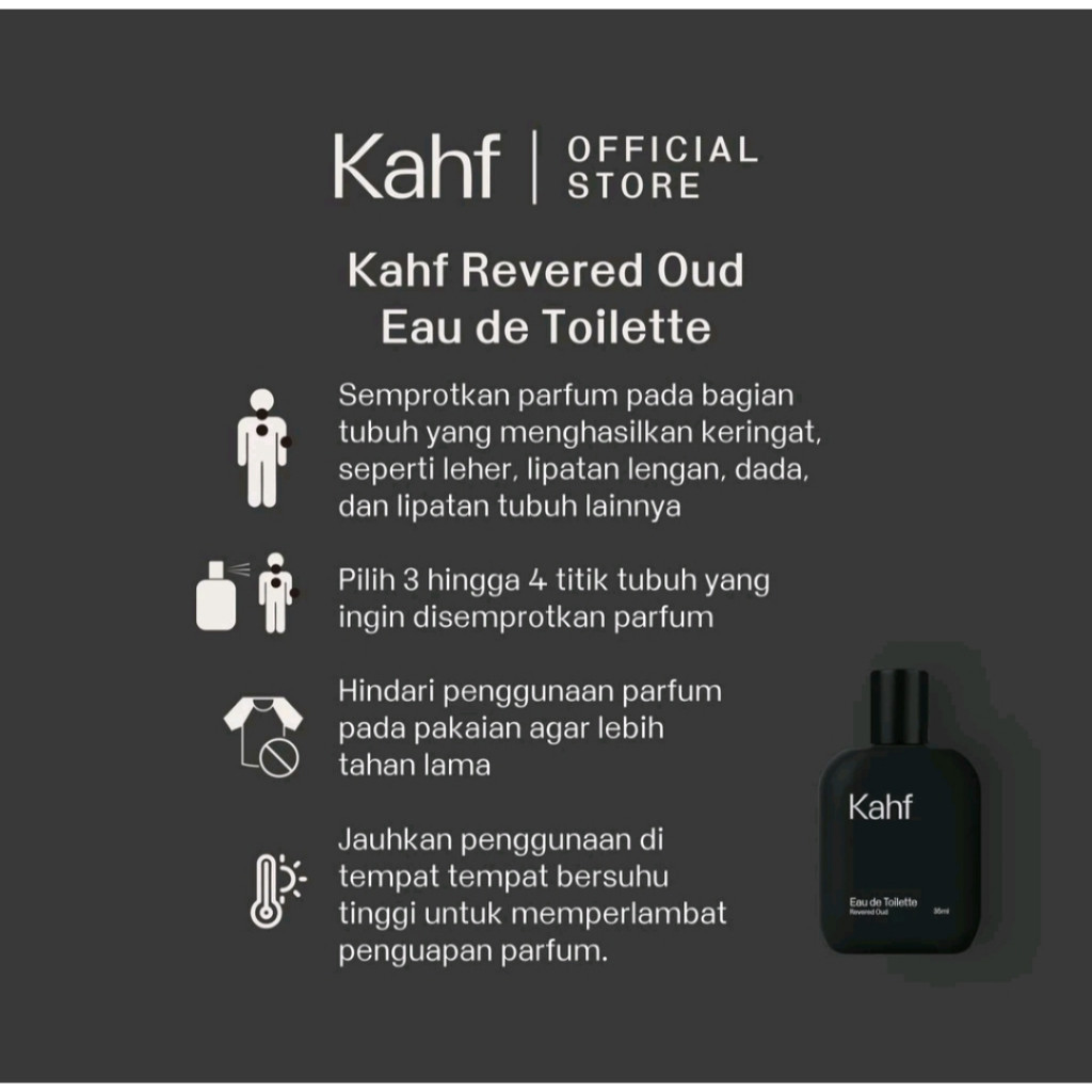 Jual Kahf Revered Oud Eau De Toilette 35 ml - Parfum Pria Wangi Tahan ...