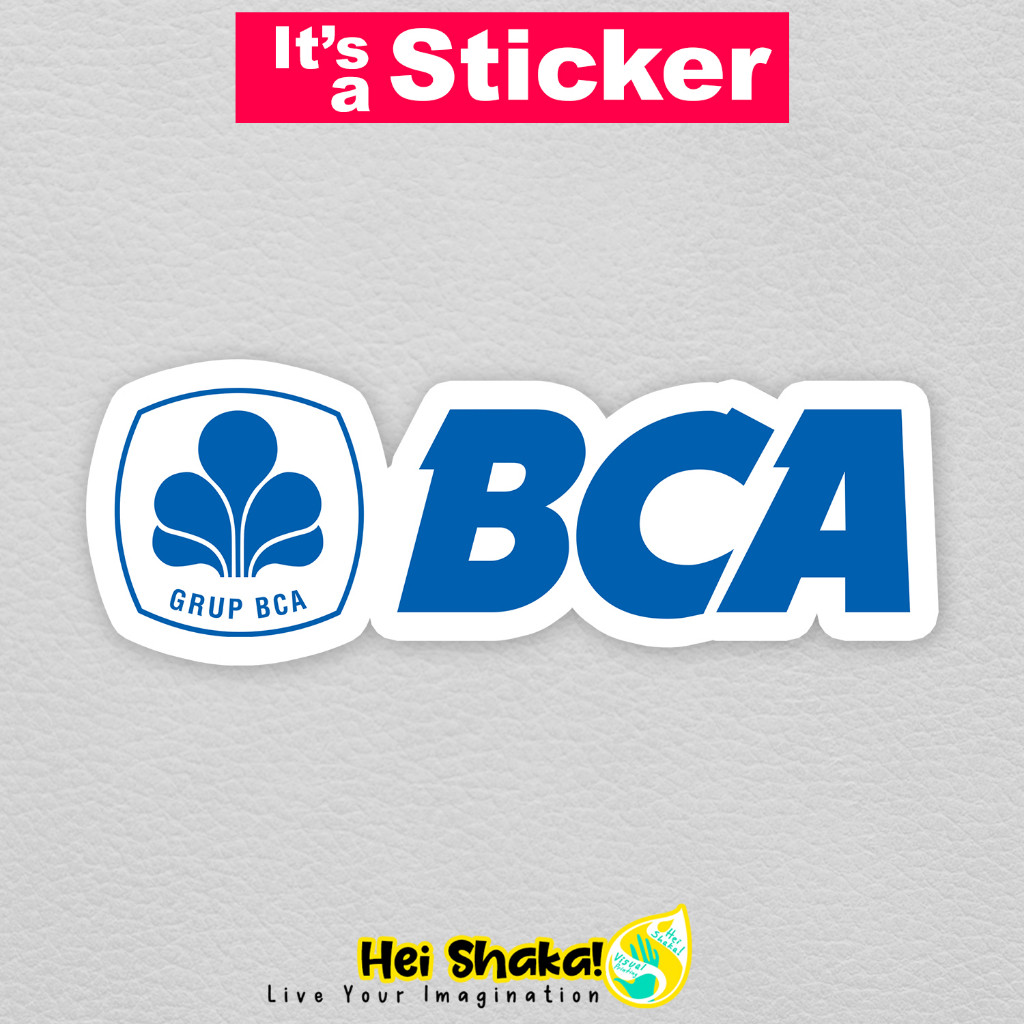 Jual Heishaka Stiker Bank BCA Logo Putih Sticker Vinyl Anti Air ...