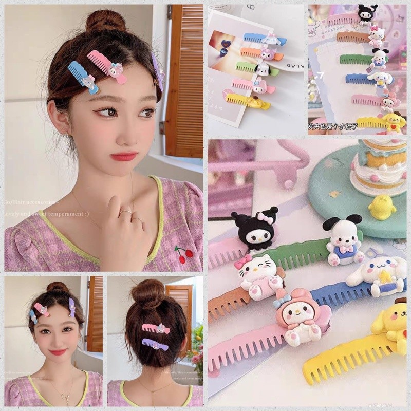 Jual HMS (isi 6pcs) Jepit Rambut Lucu Model Sisir Motif Kartun Gaya ...