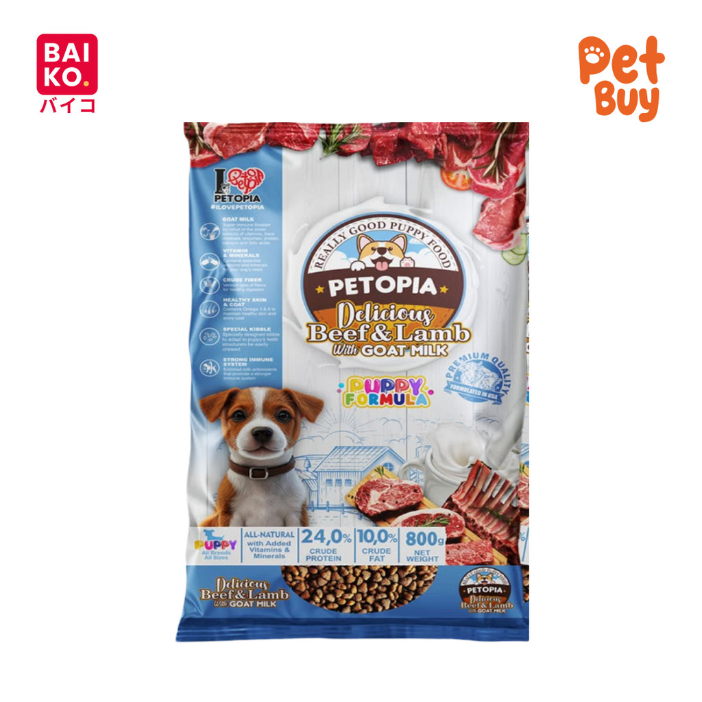 Jual Petopia Puppy Beef Lamb wiith Milk 800 gr | Shopee Indonesia