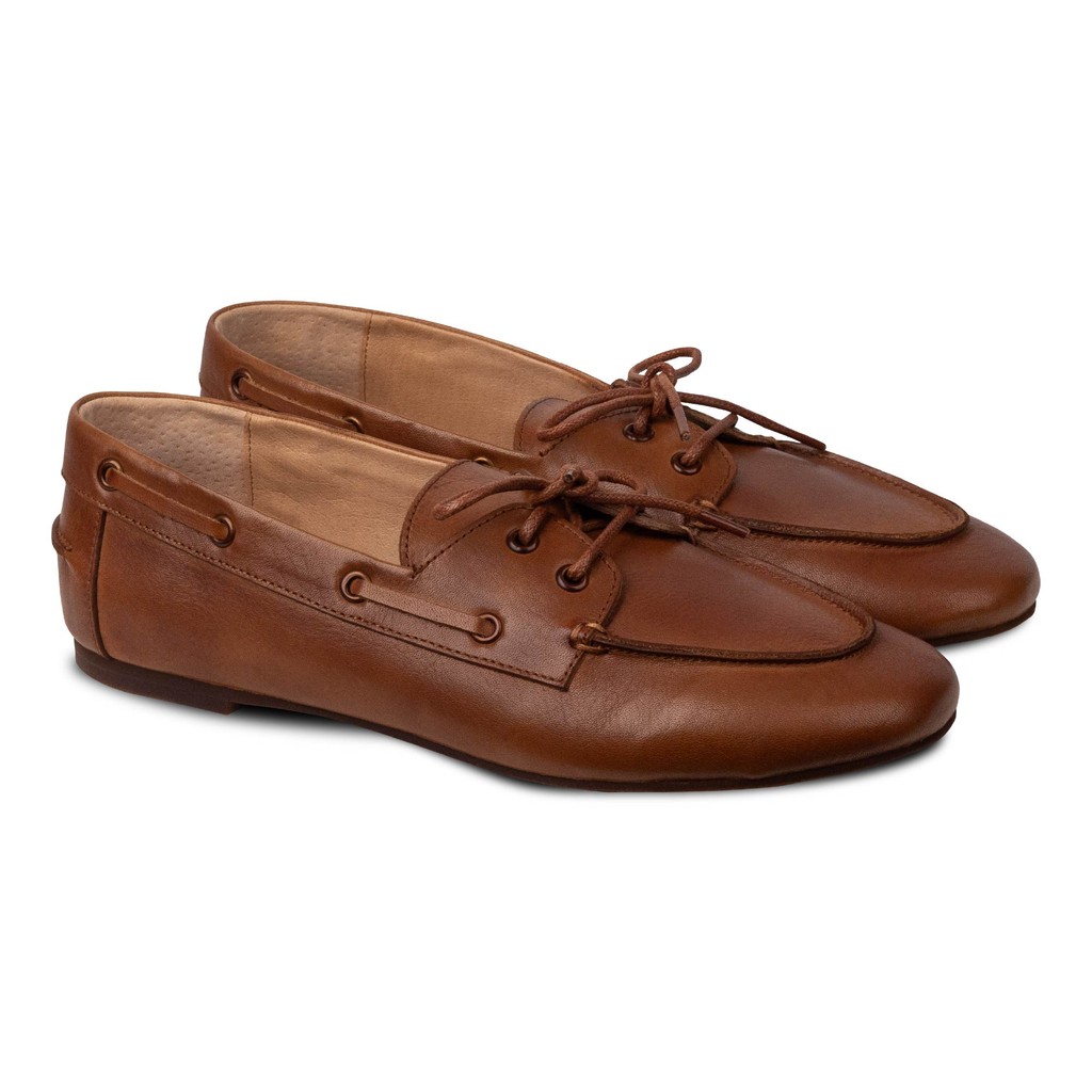 Jual Sona Boat Shoes Brown - Nappa Milano - Sepatu Kulit Wanita ...