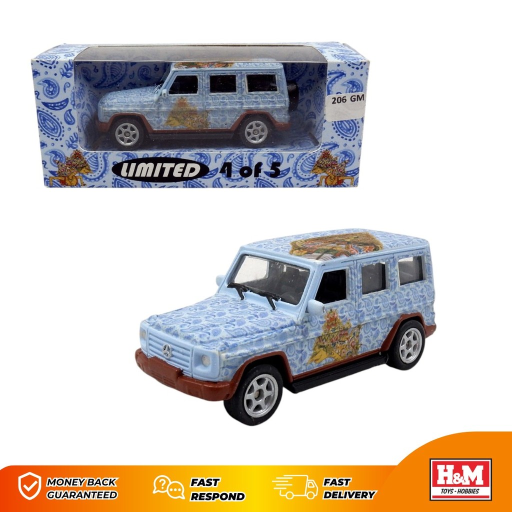 Jual Diecast CUSTOM Mercedes-Benz G-Class SUV - Wayang - Biru - GM6 ...