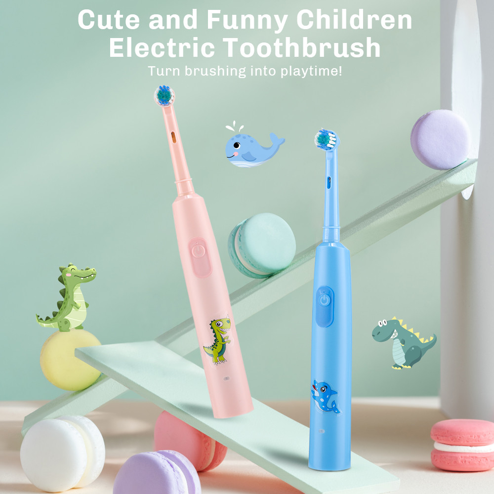 Jual Smart Children's Electric Toothbrush Round Head Rotating Cleaning ...
