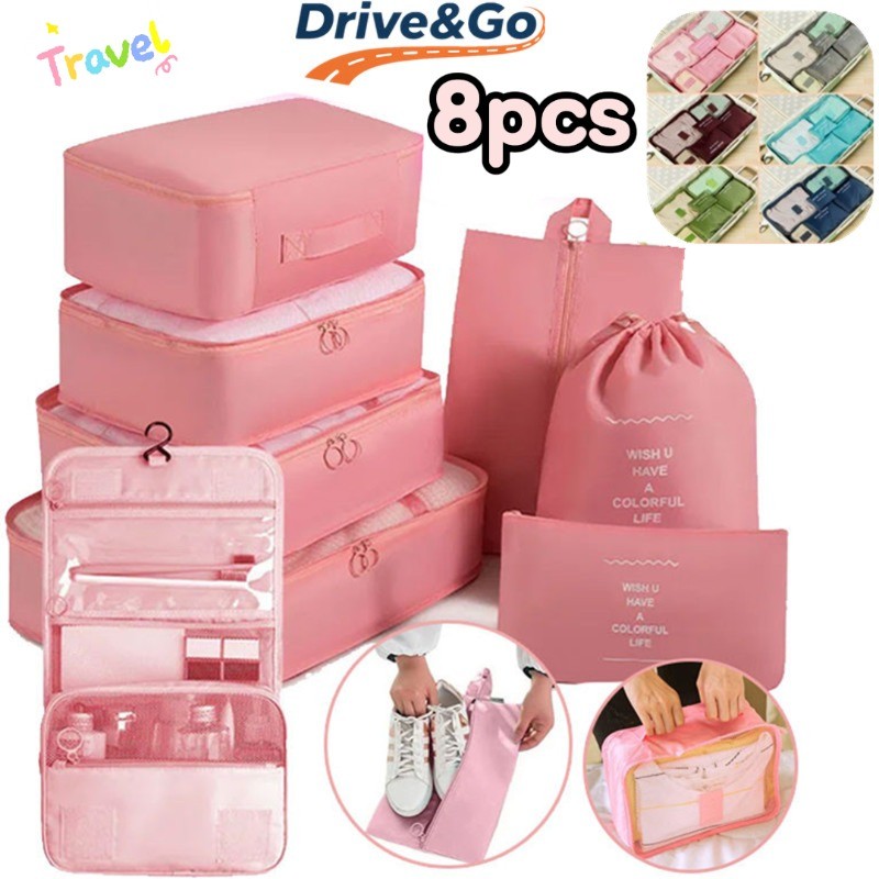 Jual 8Pcs Travel Bag Organizer Storage Bag Organizer Tas Koper Polos ...