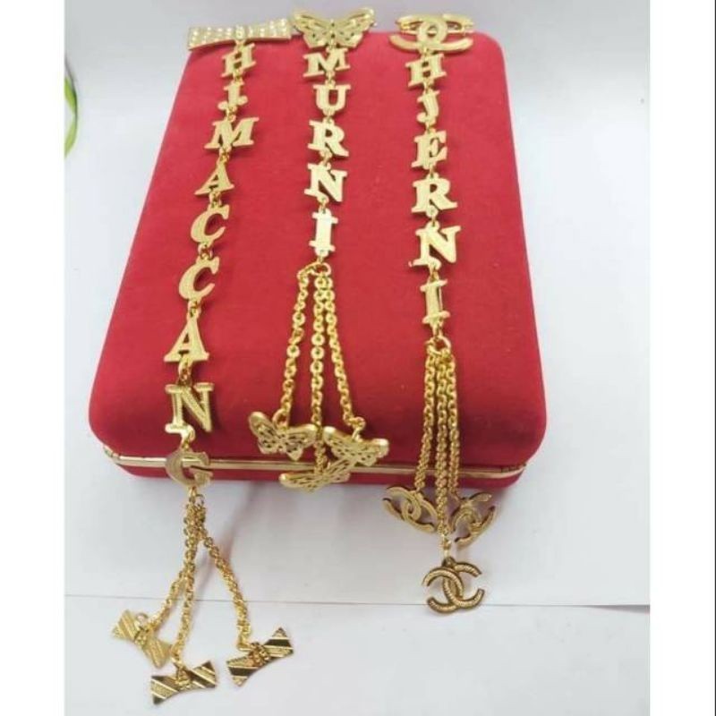 Jual bros dagu/juntai/nama/bros/dagu/nama/custome/gol/silver/rosegold ...