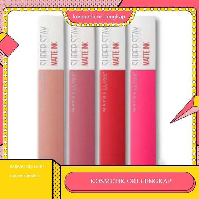 Jual MAYBELLINE Super Stay Matte Ink | lipstik maybelline. | Shopee Indonesia