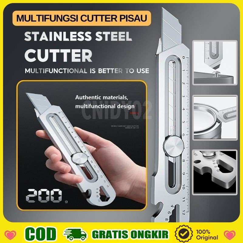 Jual 【COD】6in1 Pisau Cutter 18mm multifungsi Cutter pisau baja besar ... Jual 【COD】6in1 Pisau Cutter 18mm multifungsi Cutter pisau baja besar ...
