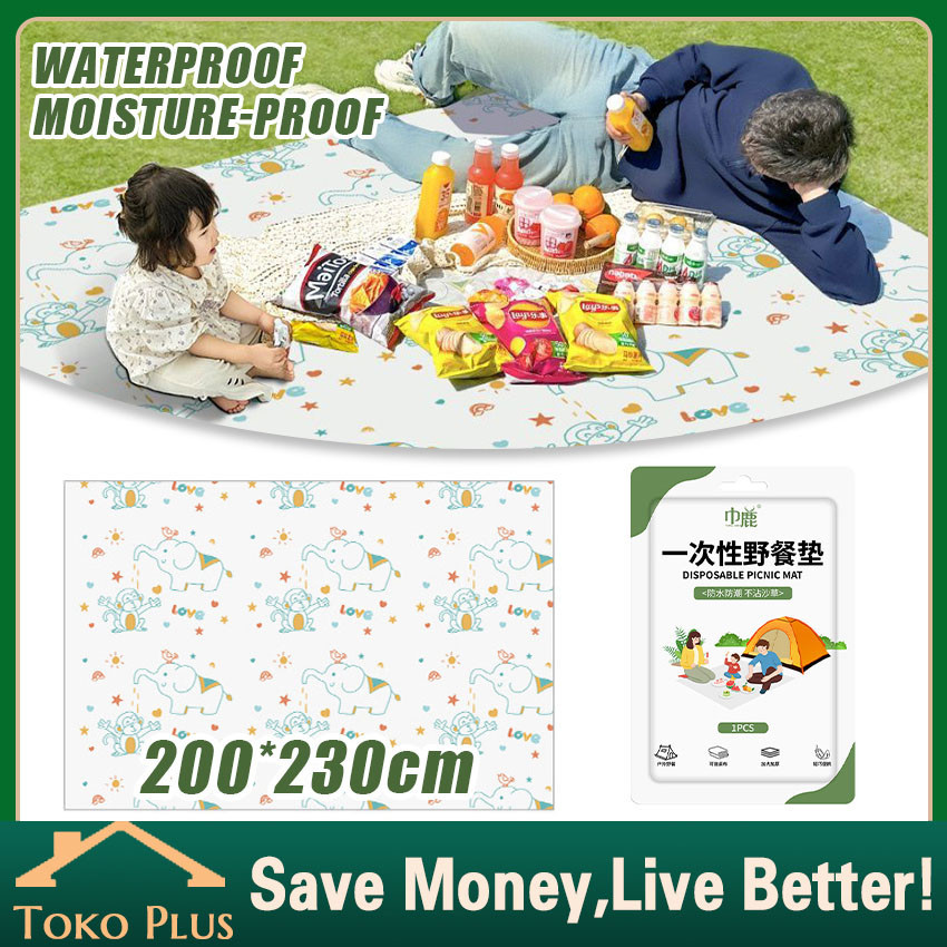 Jual Tikar Piknik Lipat Tebal Waterproof Sekali Pakai Tikar Piknik ...