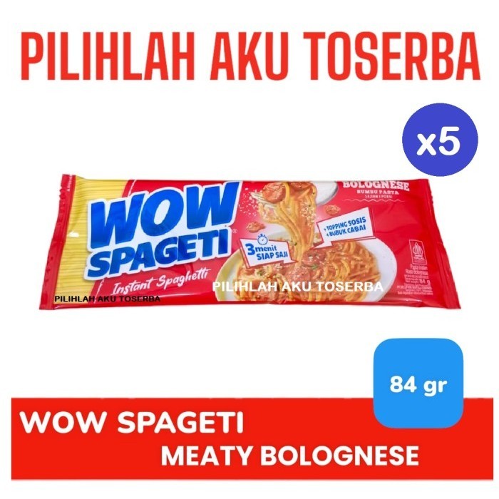Jual WOW SPAGETI Meaty BOLOGNASE - Instant Spaghetti ( HARGA 5 PCS ...