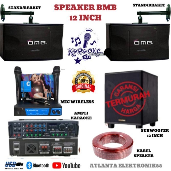Jual Grosir Paket Sound System Karaoke BMB 12 Inch + Subwoofer 12 Inch ...