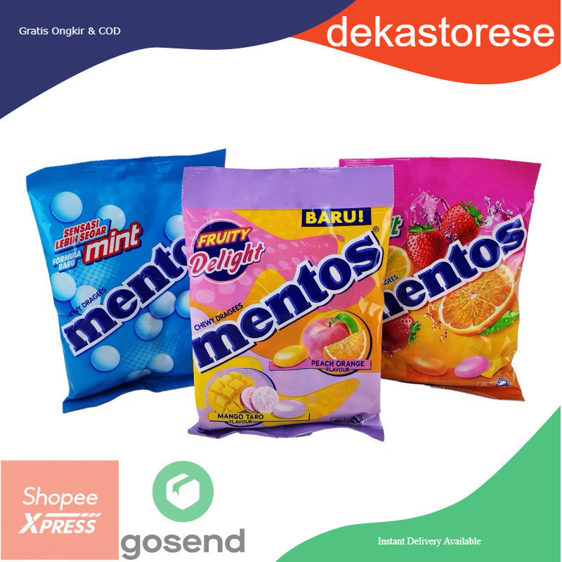 Jual permen MENTOS rasa buah dan Mint | Shopee Indonesia