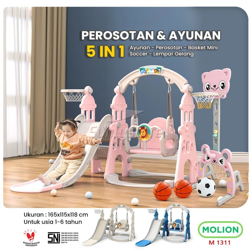 Jual MOLION SNI Prosotan Ayunan 5in1 HDPE Anak Seluncuran Perosotan ...