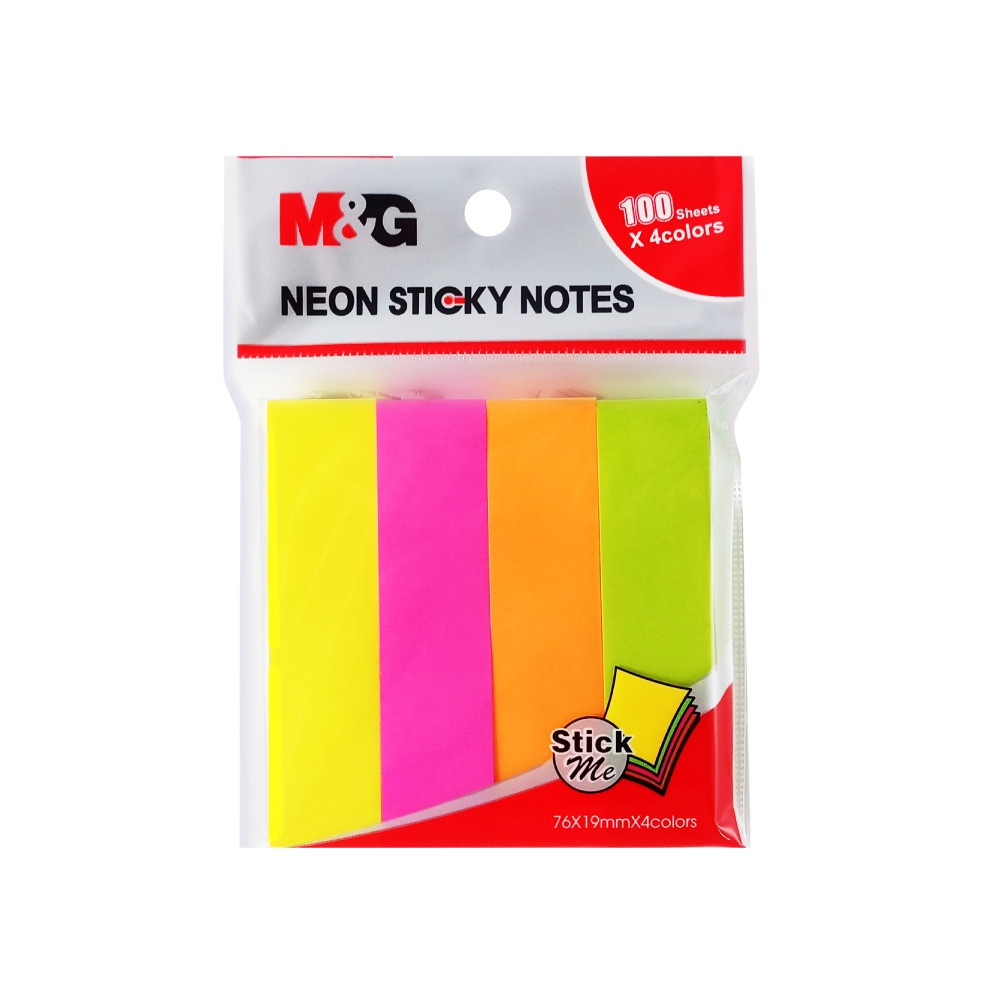 Jual Sticky Notes Neon M&G 4 Colours YS-187 100 Sheet Ukuran 3x3 Inch ...