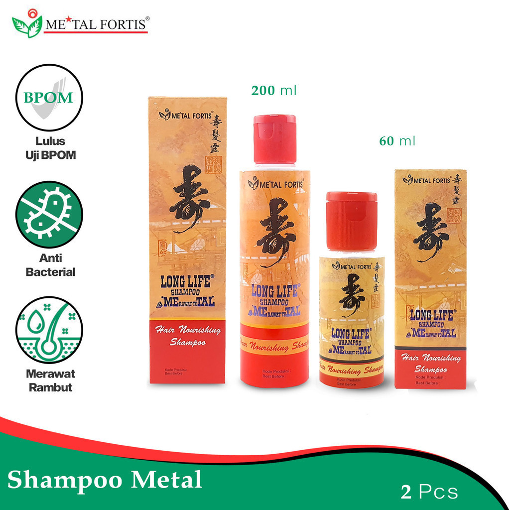 Jual METAL FORTIS Combo 2 Shampoo Metal 200ML Shampoo Metal 60ML BPOM ...