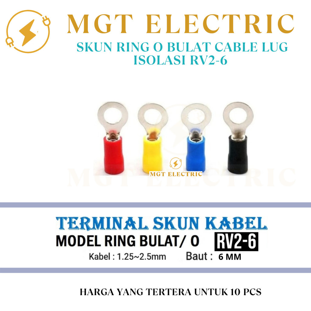 Jual Skun Ring RV 2 - 6 / Sekun O Bulat RV 2-6 / Skun Insulasi RV2-6 | Shopee Indonesia