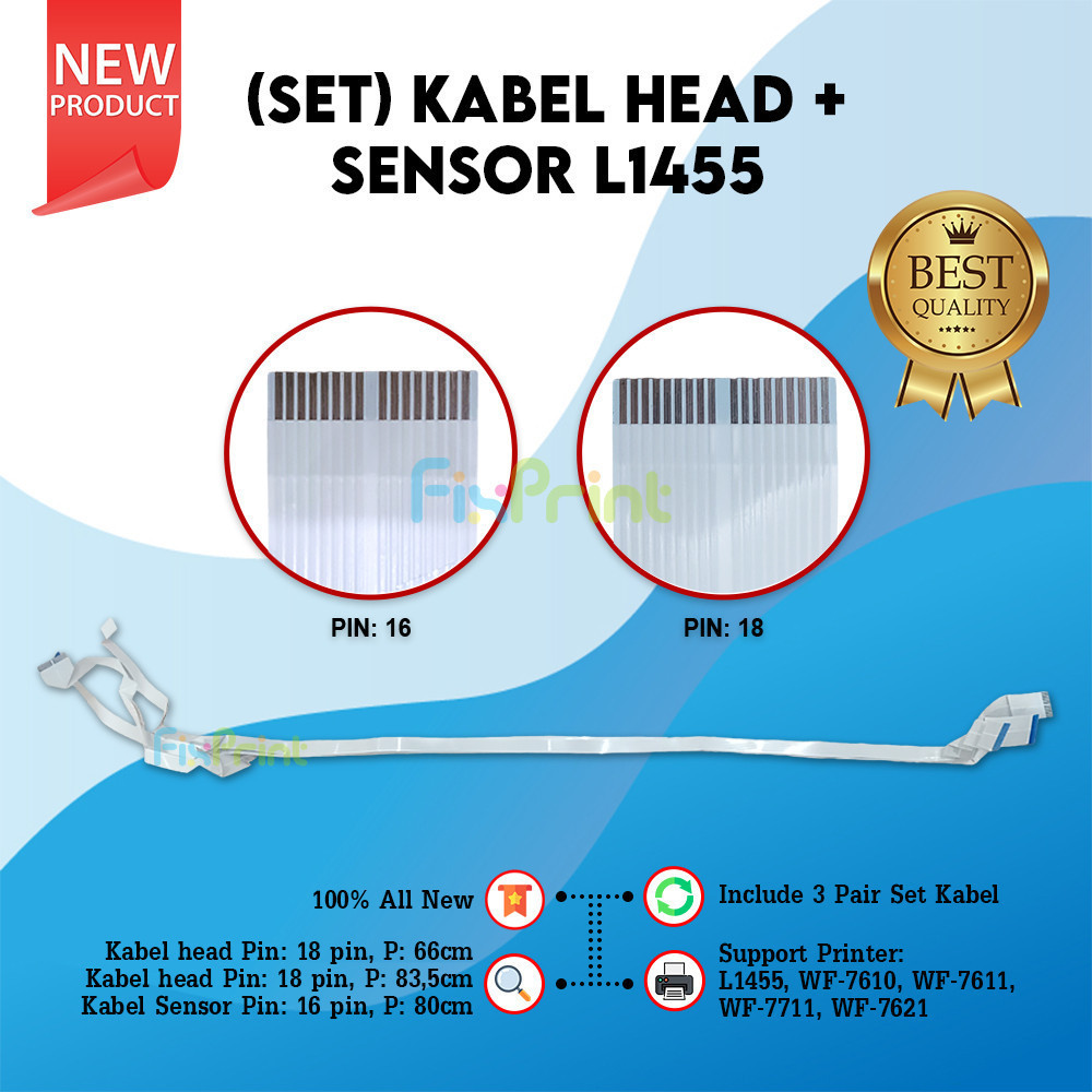 Jual Kabel Head + Sensor L1455 New Cable Flexible Printer Epsn L-1455 ...