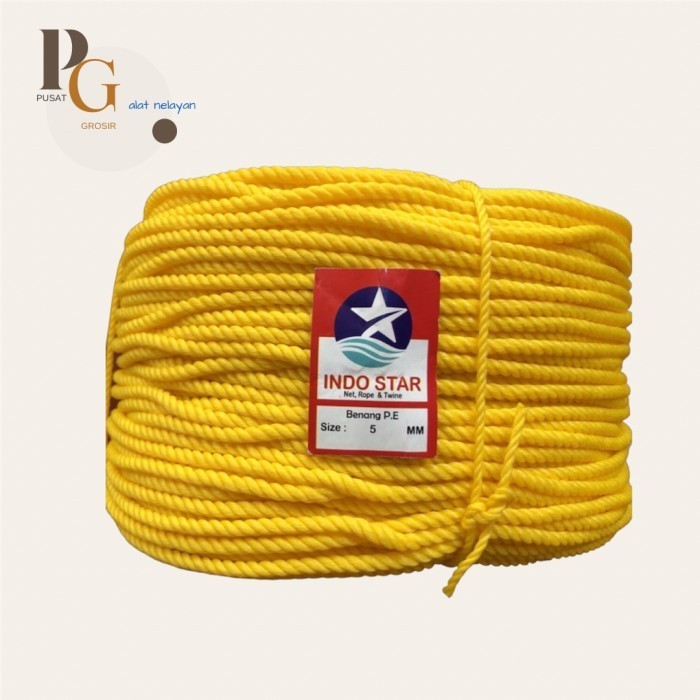 Jual Tali Tambang 5mm / Tambang PE 5mm INDOSTAR ±190 METER | Shopee Indonesia